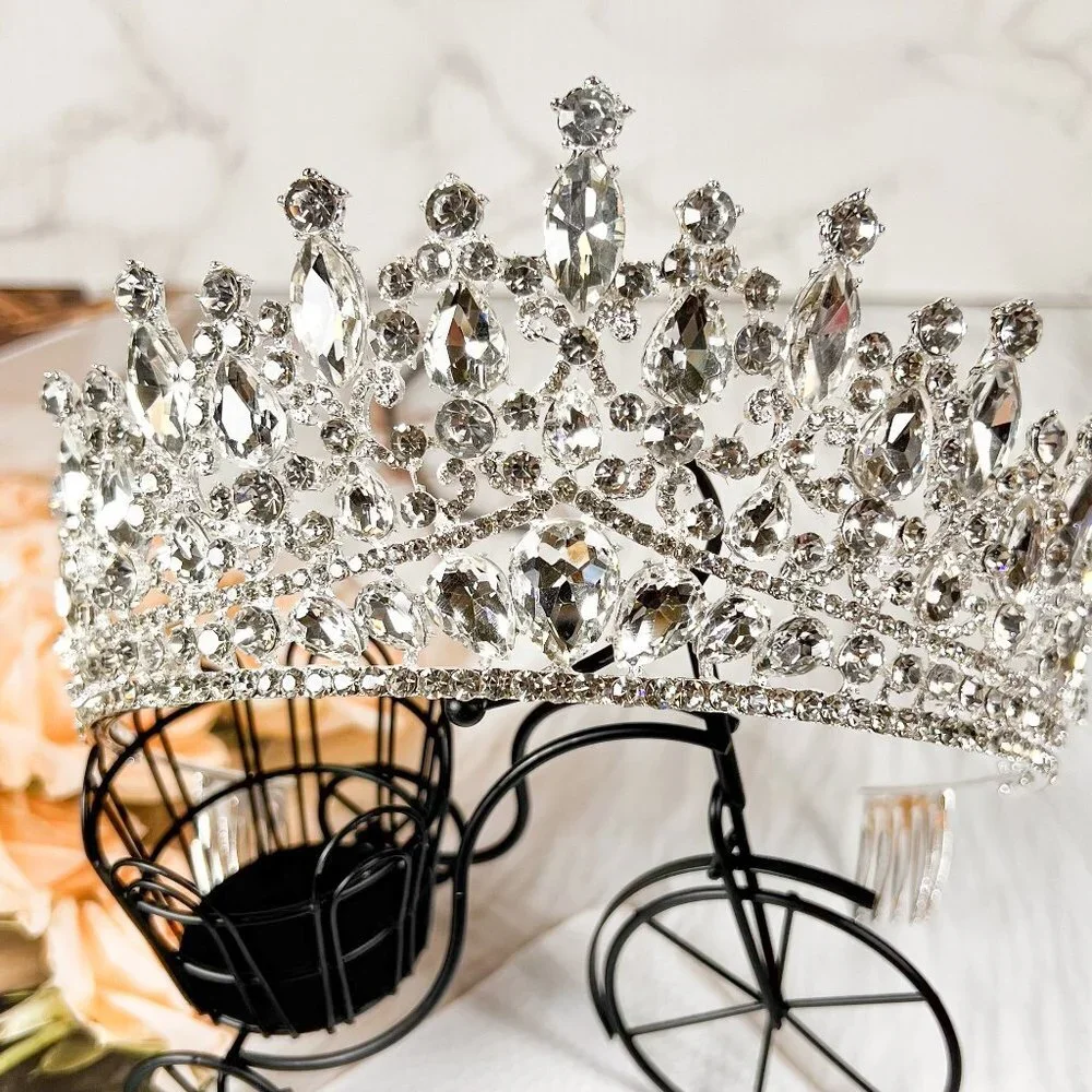 Accessories | Crown For Women And Girls Silver Tiara Hair Jewelry ...